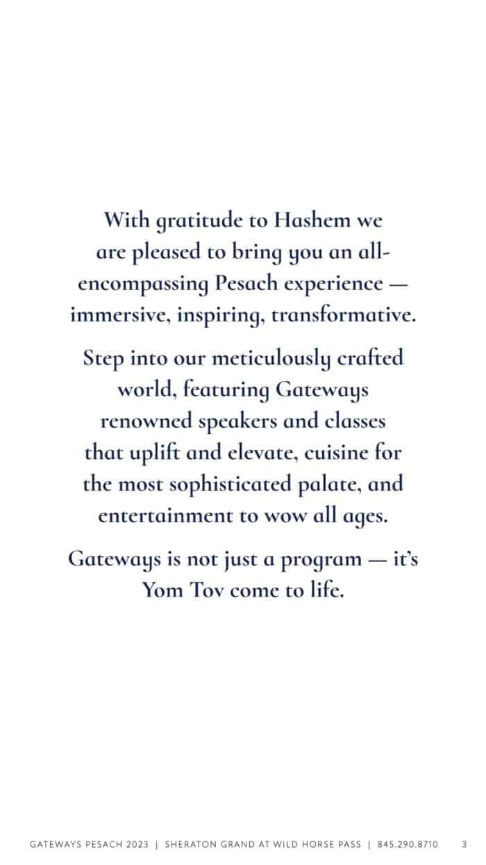 Gateways Pesach 2023 – Gateways Org